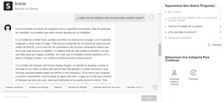 ¿Cómo contactar con Shein desde México?